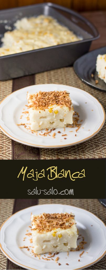 Maja Blanca (Filipino Coconut Pudding Dessert) - Salu Salo Recipes